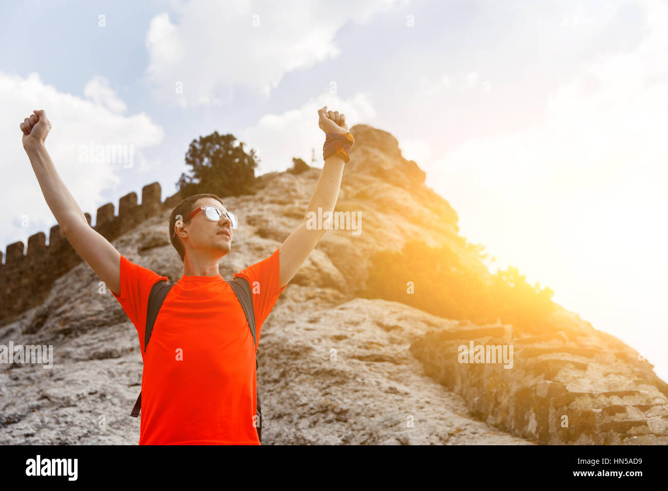 Successful man near mountain hi-res stock photography and images - Alamy