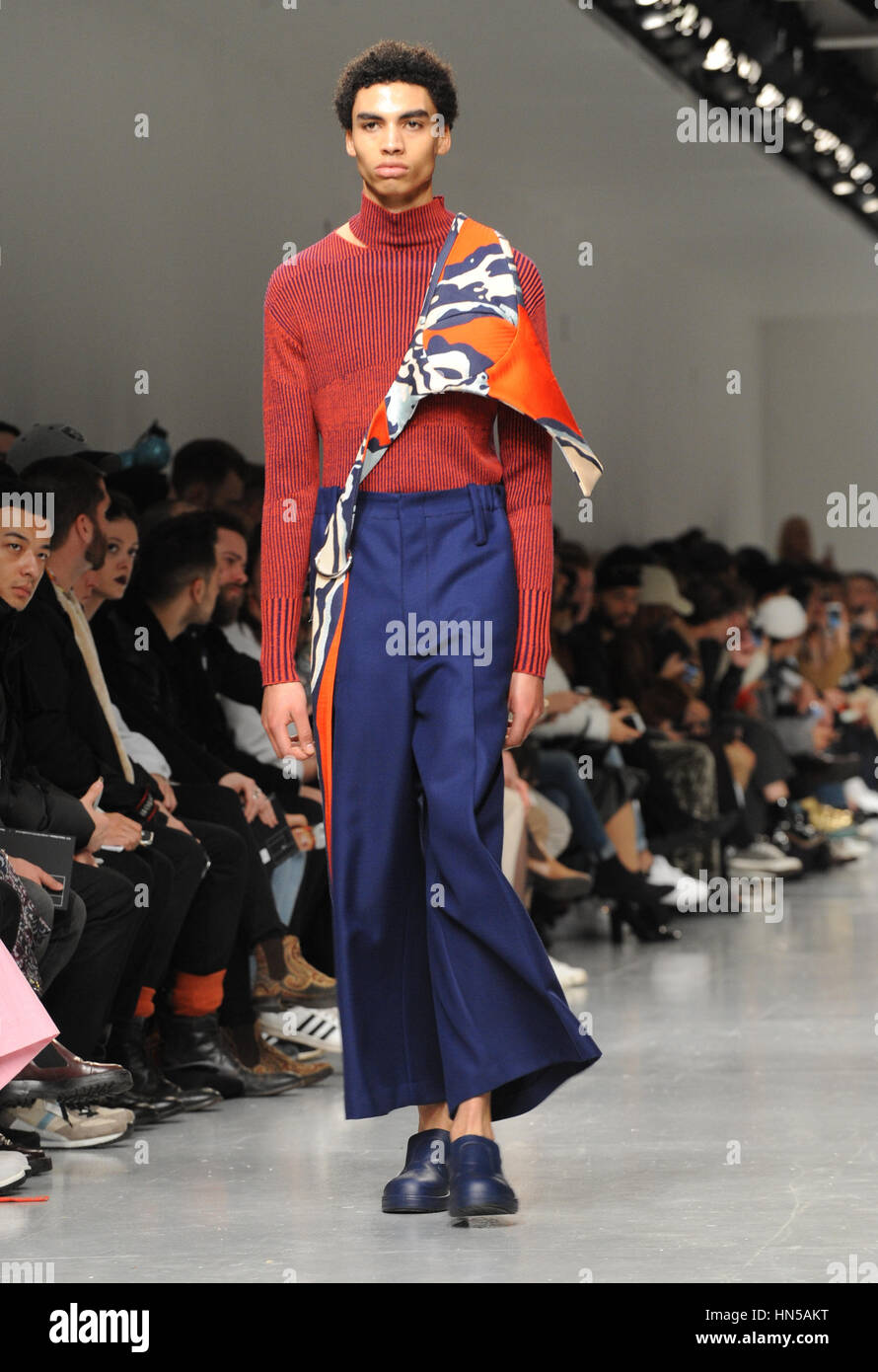 London Fashion Week Men's - Ximon Lee - Catwalk Featuring: Model Where ...