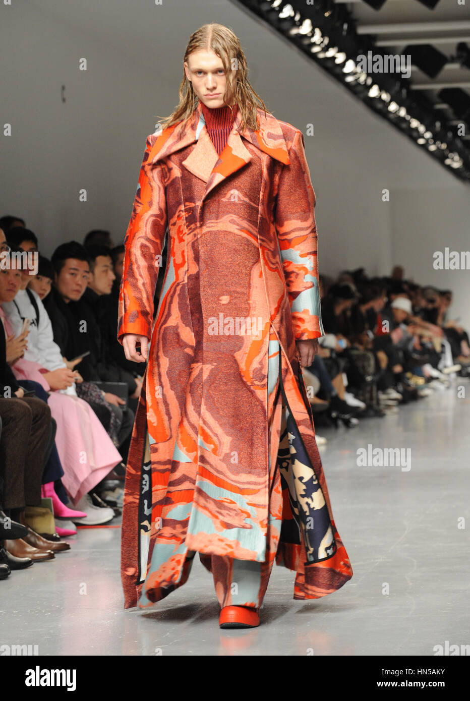 London Fashion Week Men's - Ximon Lee - Catwalk Featuring: Model Where ...