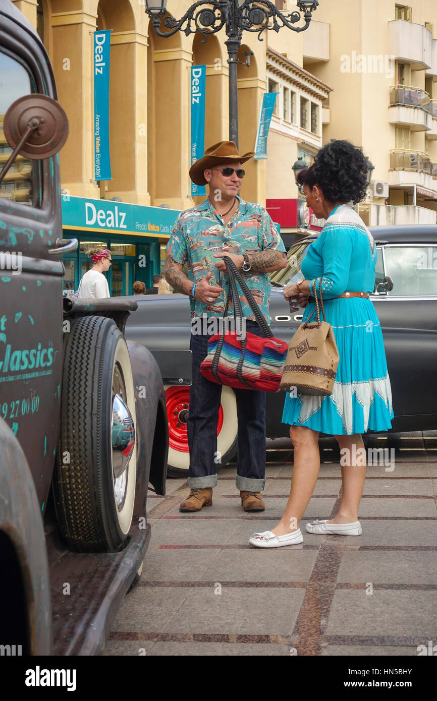 People in fifties style at 2016 Rockabilly festival, Rockin Race ...