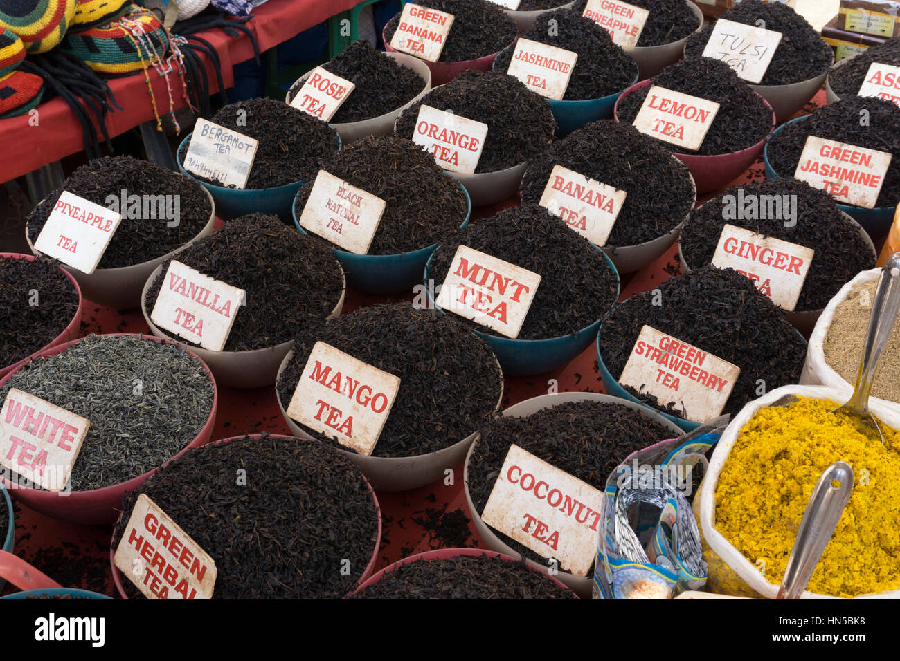 Tea market stall mapusa hi-res stock photography and images - Alamy