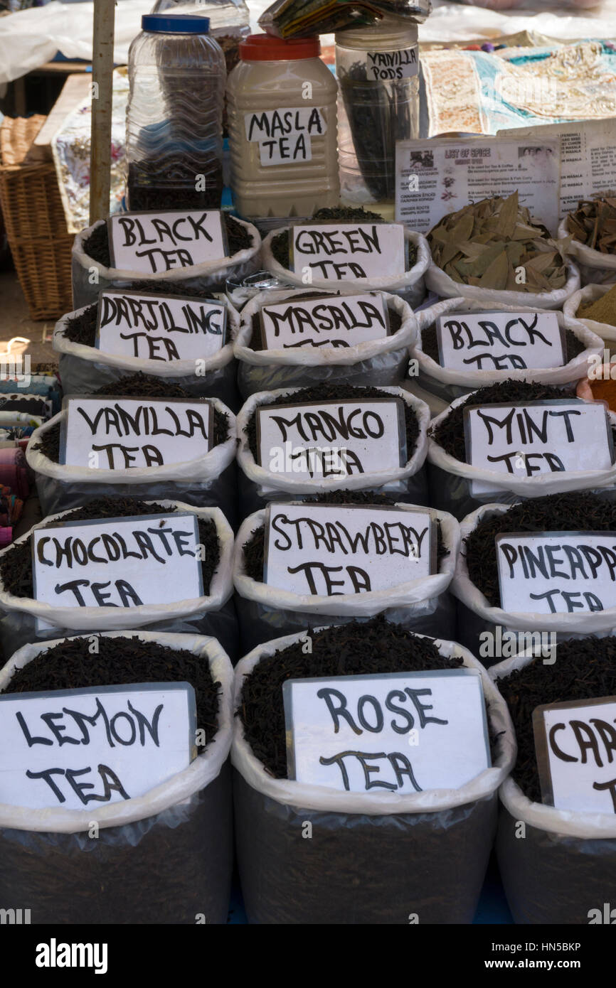 Tea market stall mapusa hi-res stock photography and images - Alamy