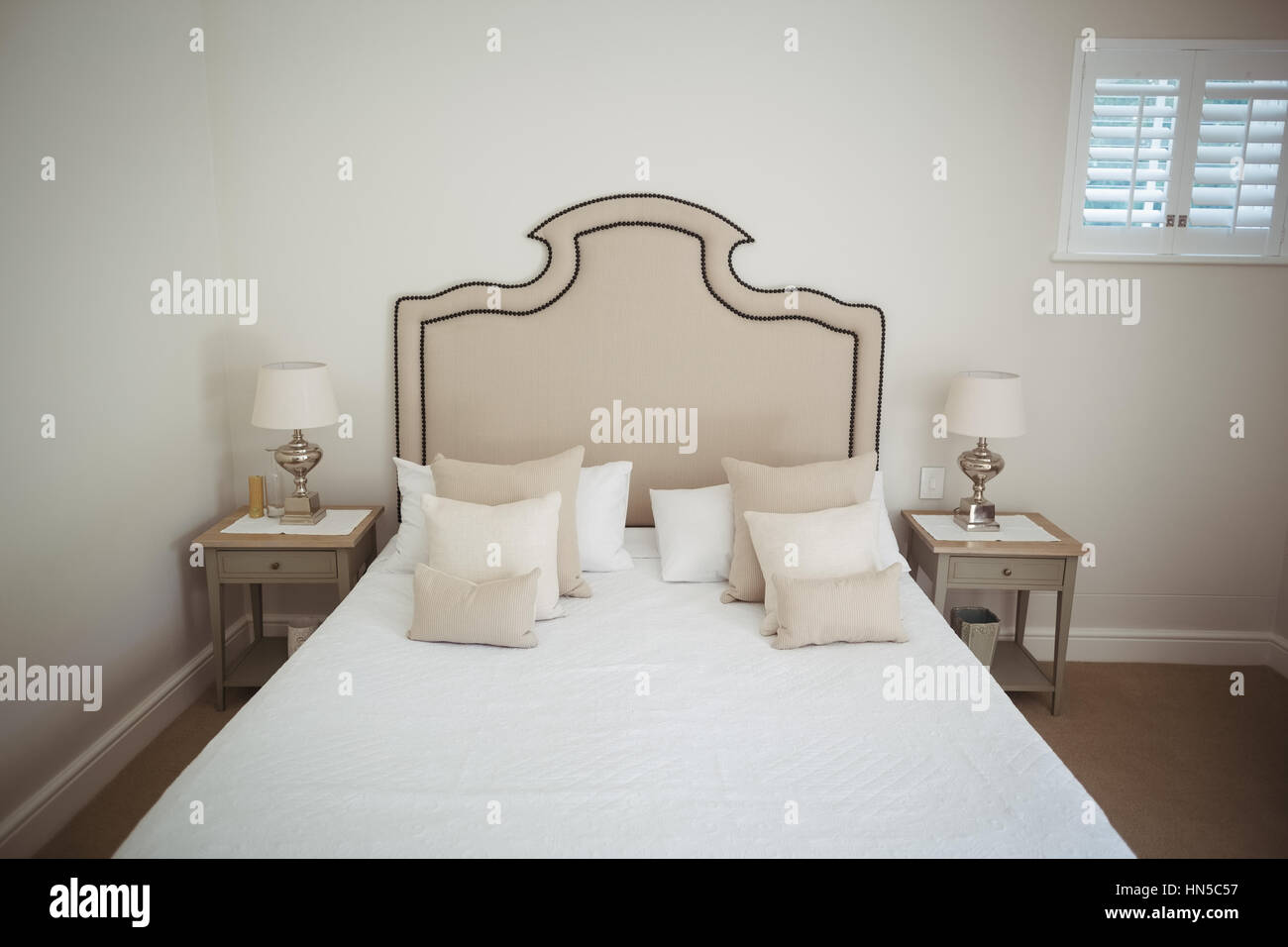Empty bed in bedroom hi-res stock photography and images - Alamy