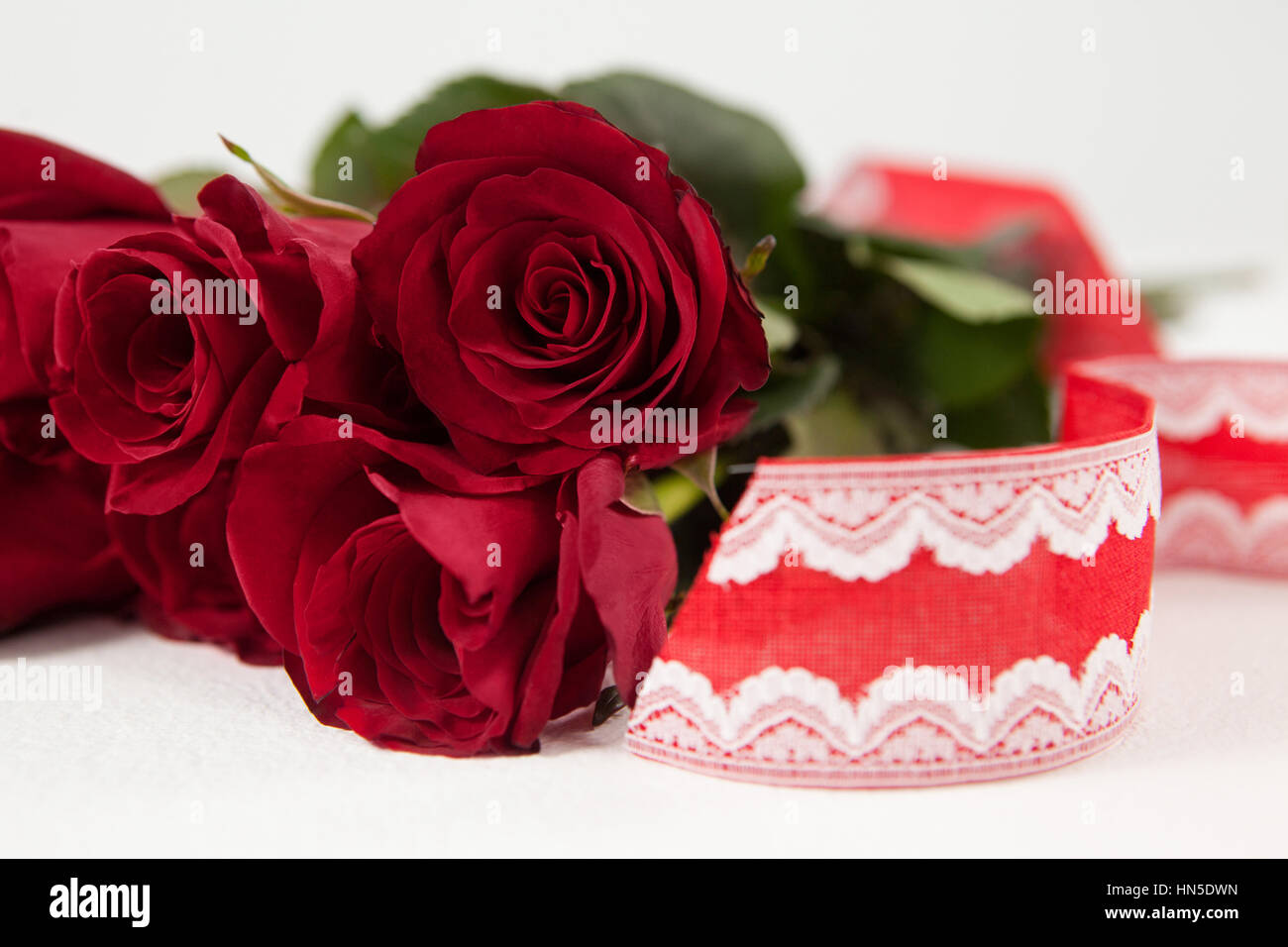 Bunch of red roses against white background Stock Photo - Alamy
