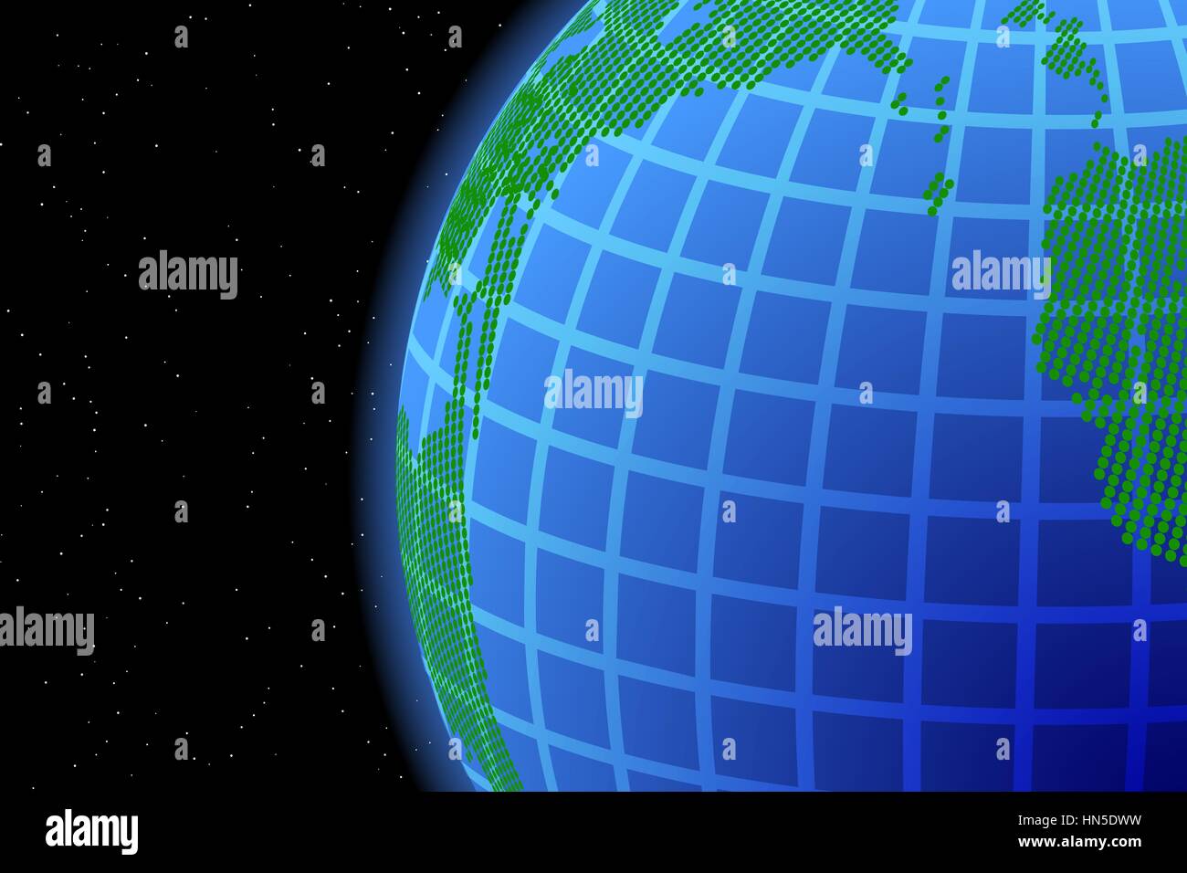 Blue world map grid global Stock Vector Images - Alamy