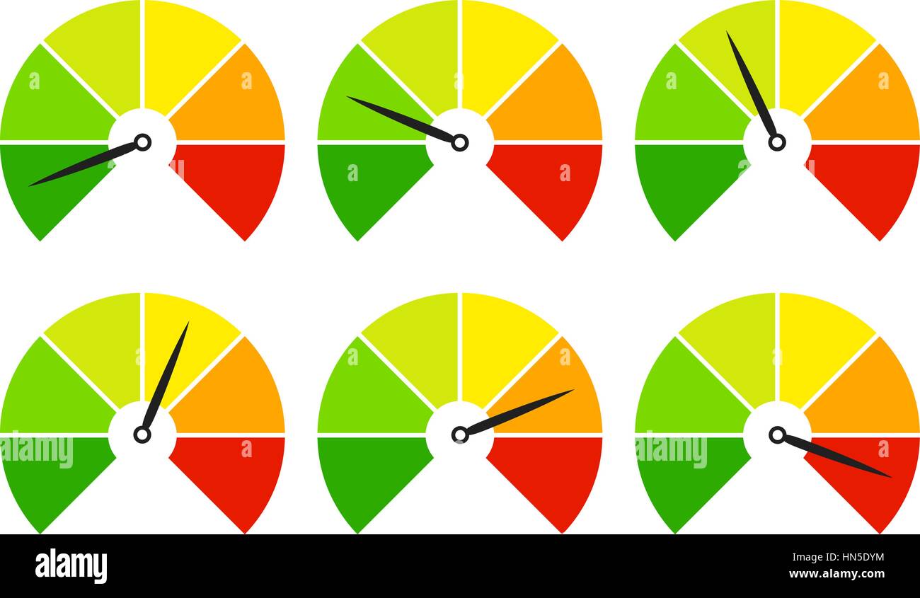 Set of measuring icons on a white background. Speedometer icons set ...