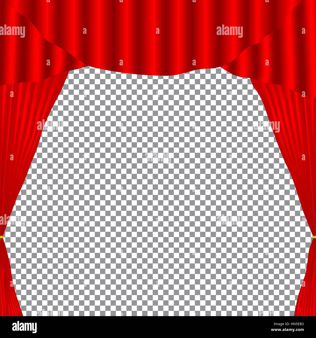 Theater curtains with a transparent background. Vector Stock Vector ...