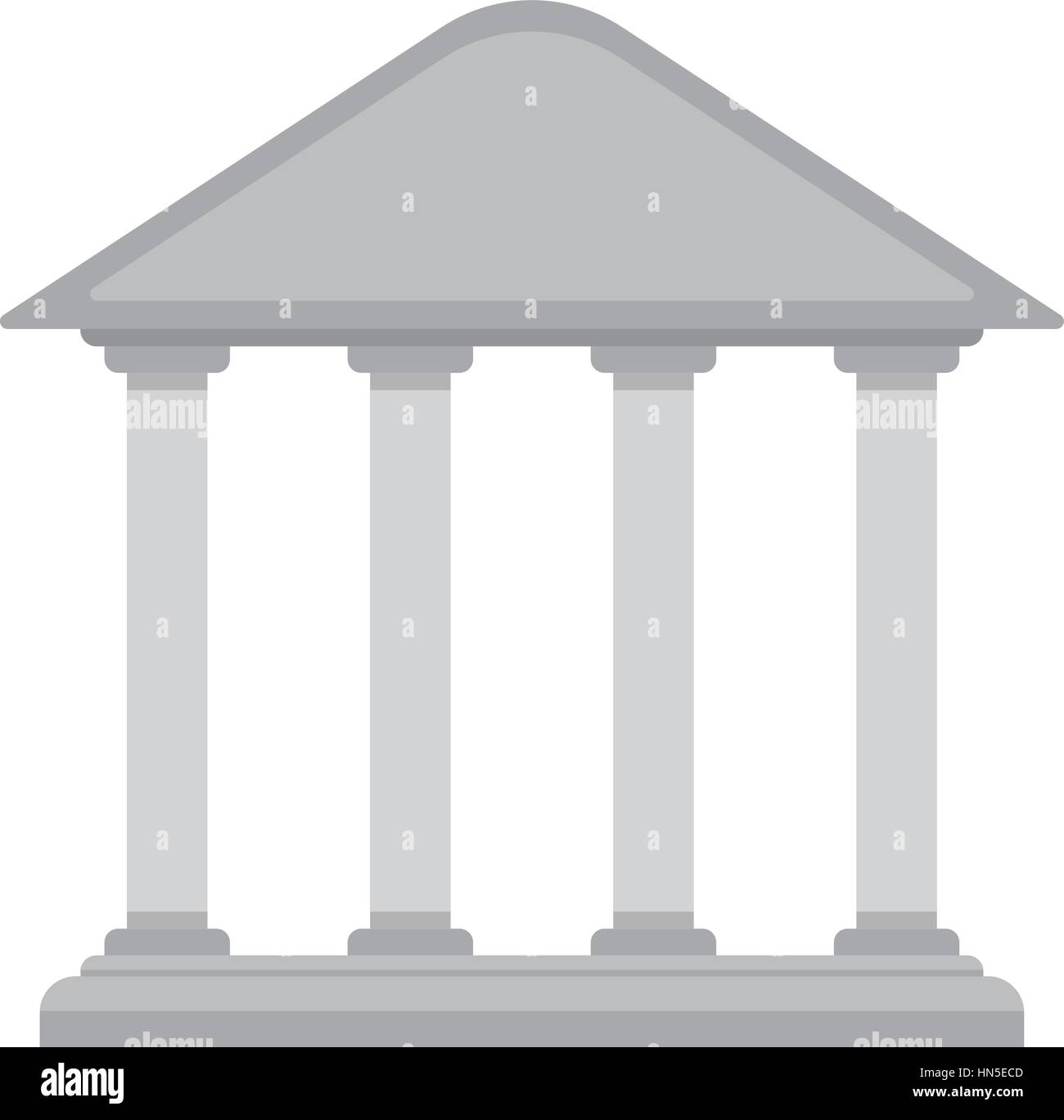 Bank building icon in a classic greek temple style isolated Stock ...