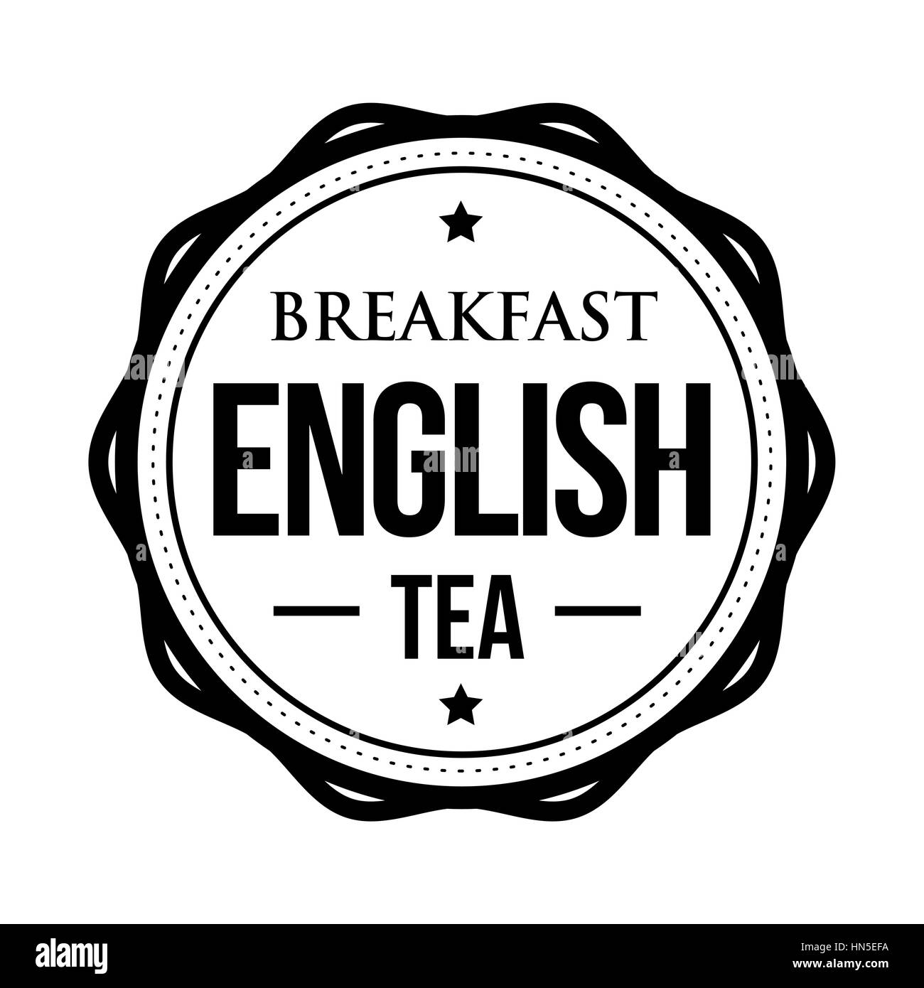 Breakfast English tea vintage stamp Stock Vector Image & Art - Alamy