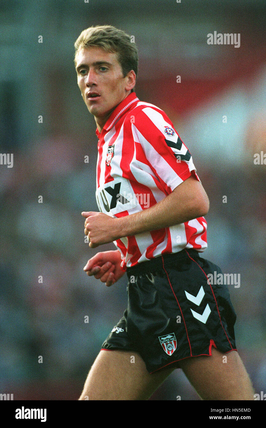 SHAUN CUNNINGTON SUNDERLAND FC 10 August 1992 Stock Photo - Alamy