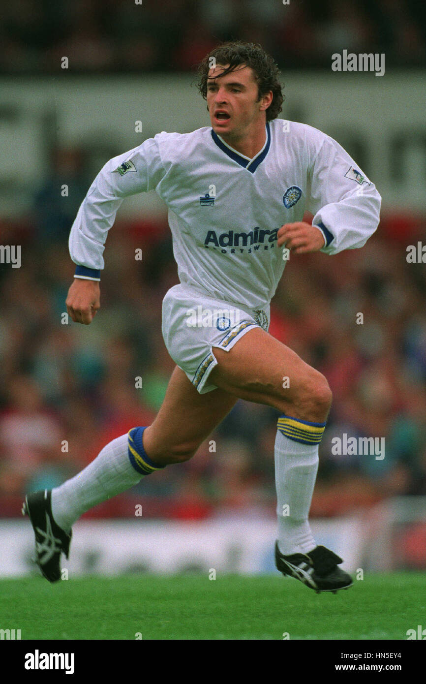 GARY SPEED LEEDS UNITED FC 24 August 1992 Stock Photo - Alamy