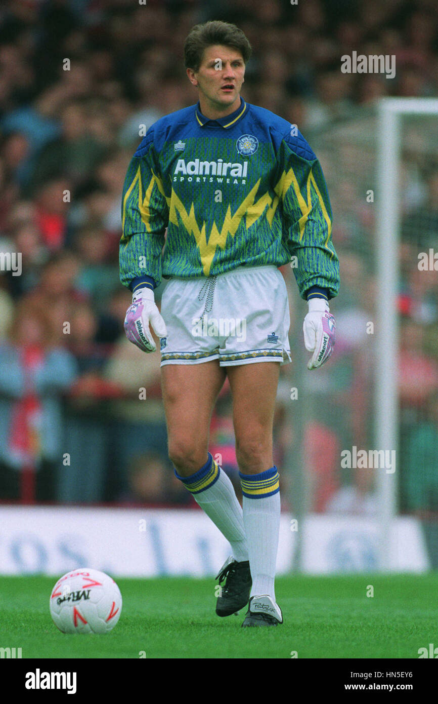 JOHN LUKIC LEEDS UNITED FC 24 August 1992 Stock Photo - Alamy