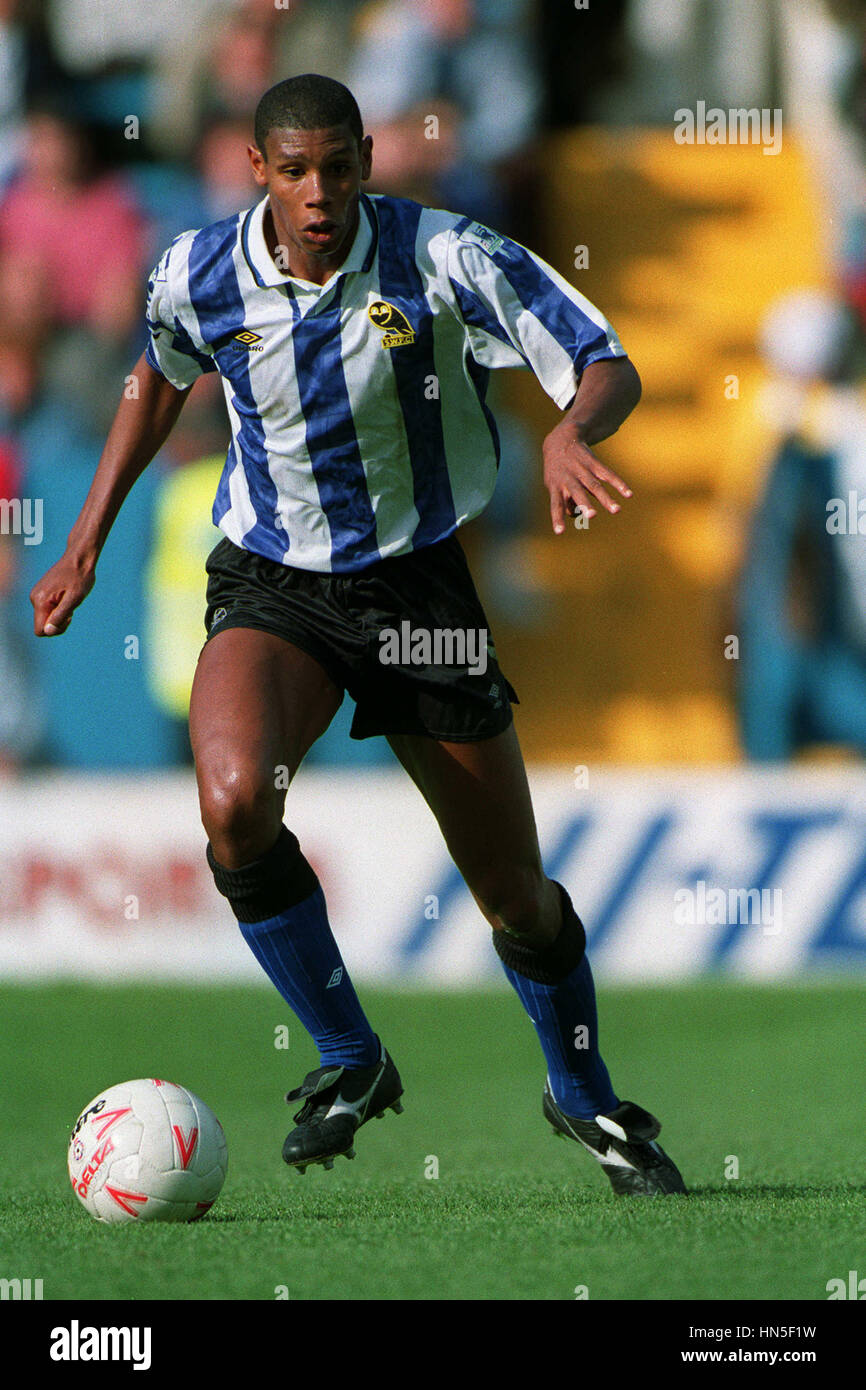 CARLTON PALMER SHEFFIELD WEDNESDAY FC 07 September 1992 Stock Photo - Alamy