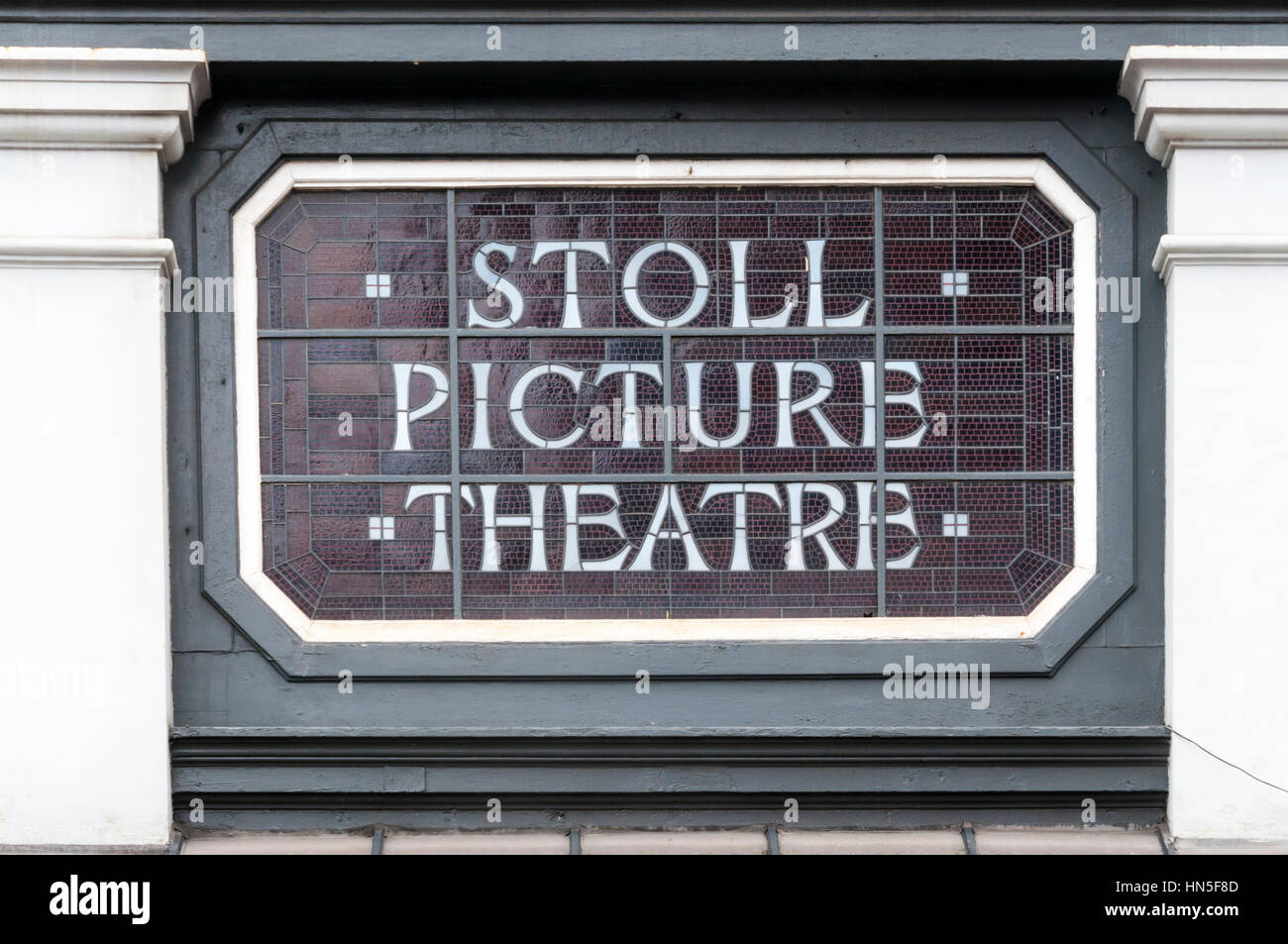 A tiled sign for The Stoll Picture Theatre. It was the first in ...
