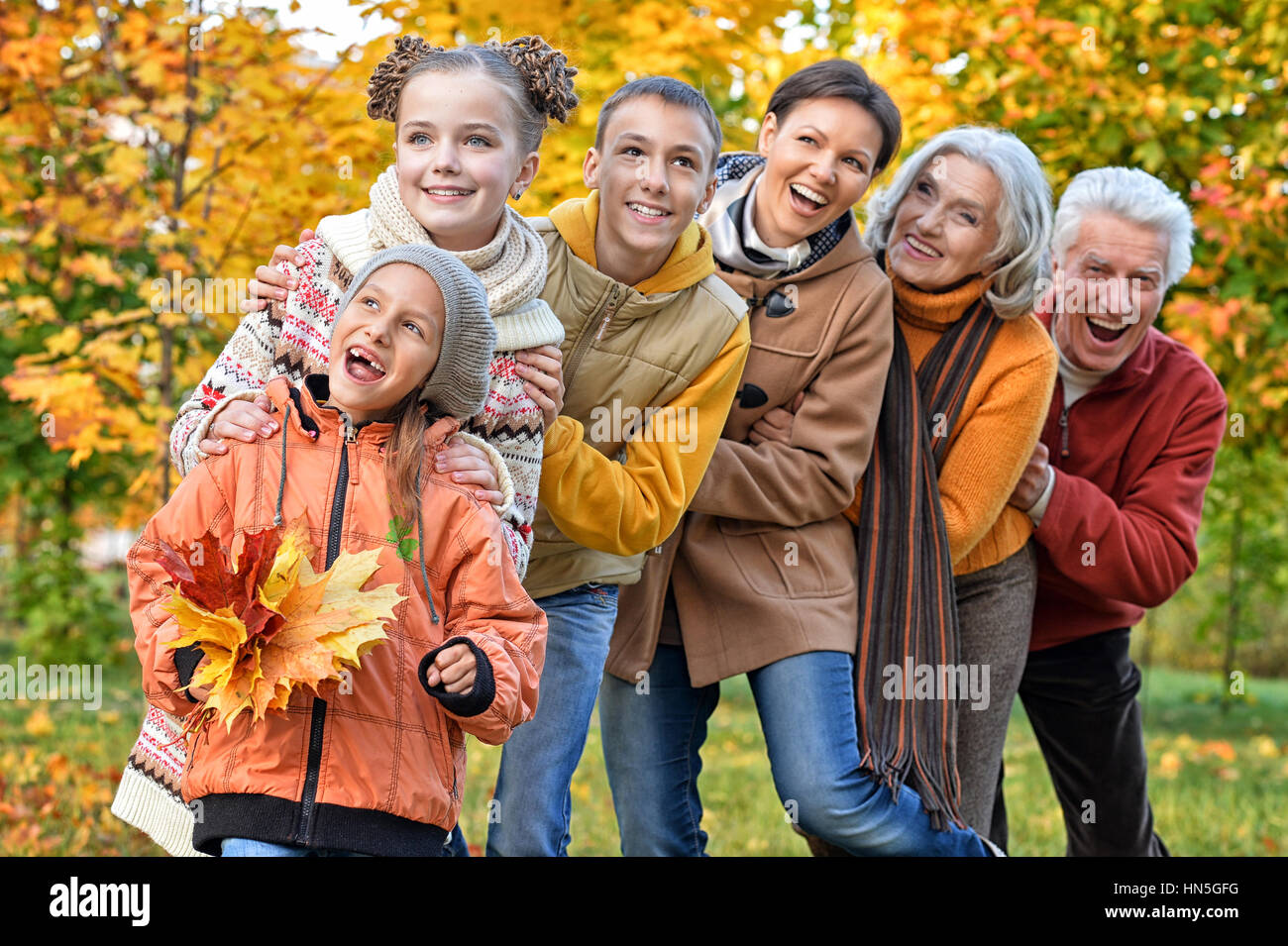 Big happy family Stock Photo - Alamy