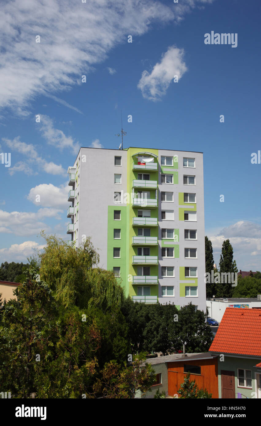 Apartment building in small town of Somorja (Samorin Stock Photo - Alamy