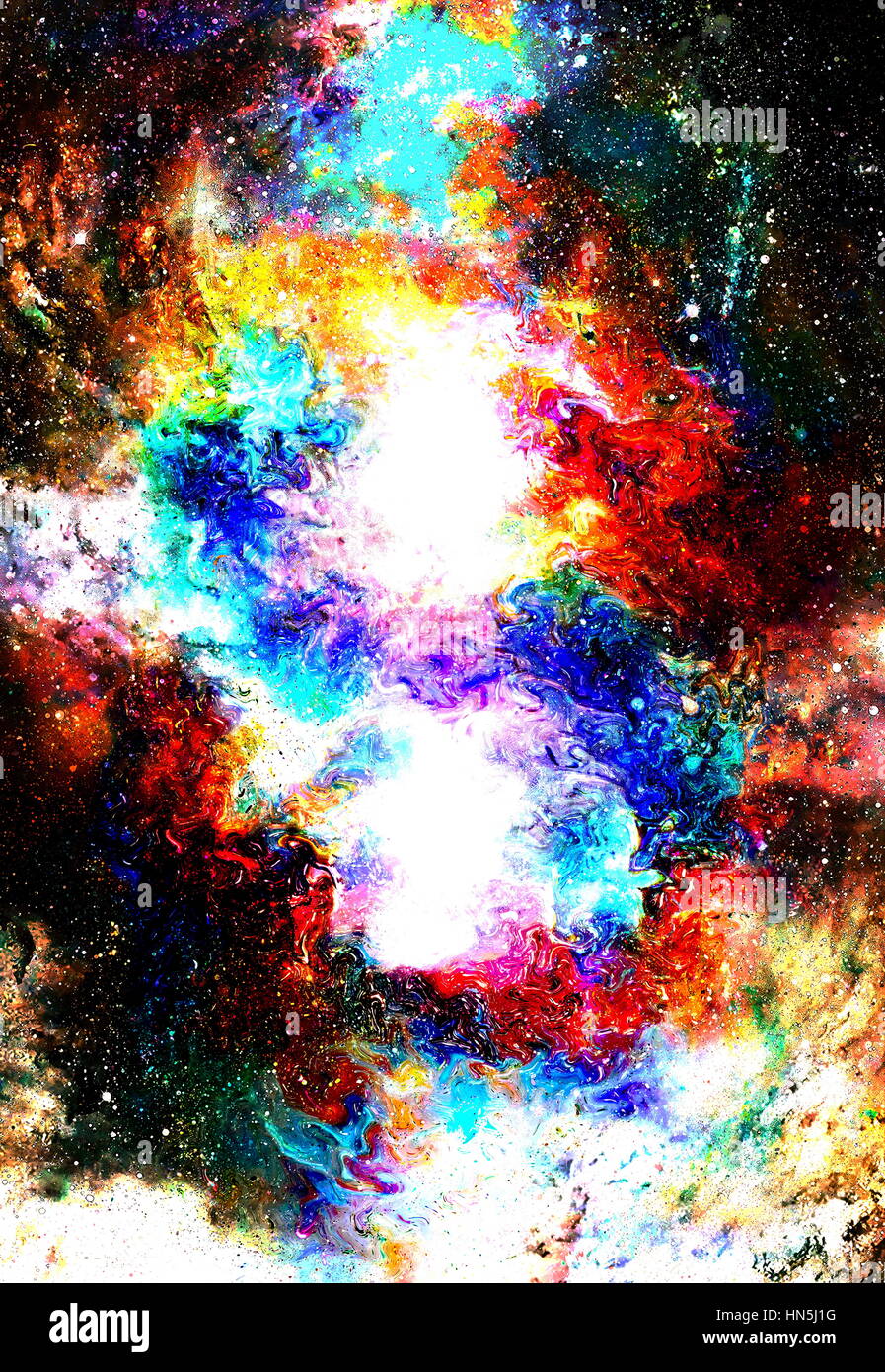 Cosmic space and stars, color cosmic abstract background. Fire effect in space Stock Photo - Alamy