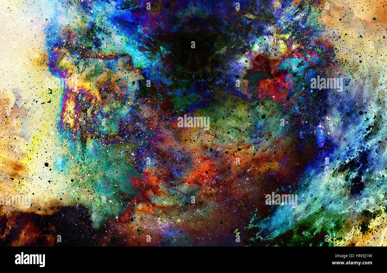 Cosmic space and stars, color cosmic abstract background Stock Photo ...