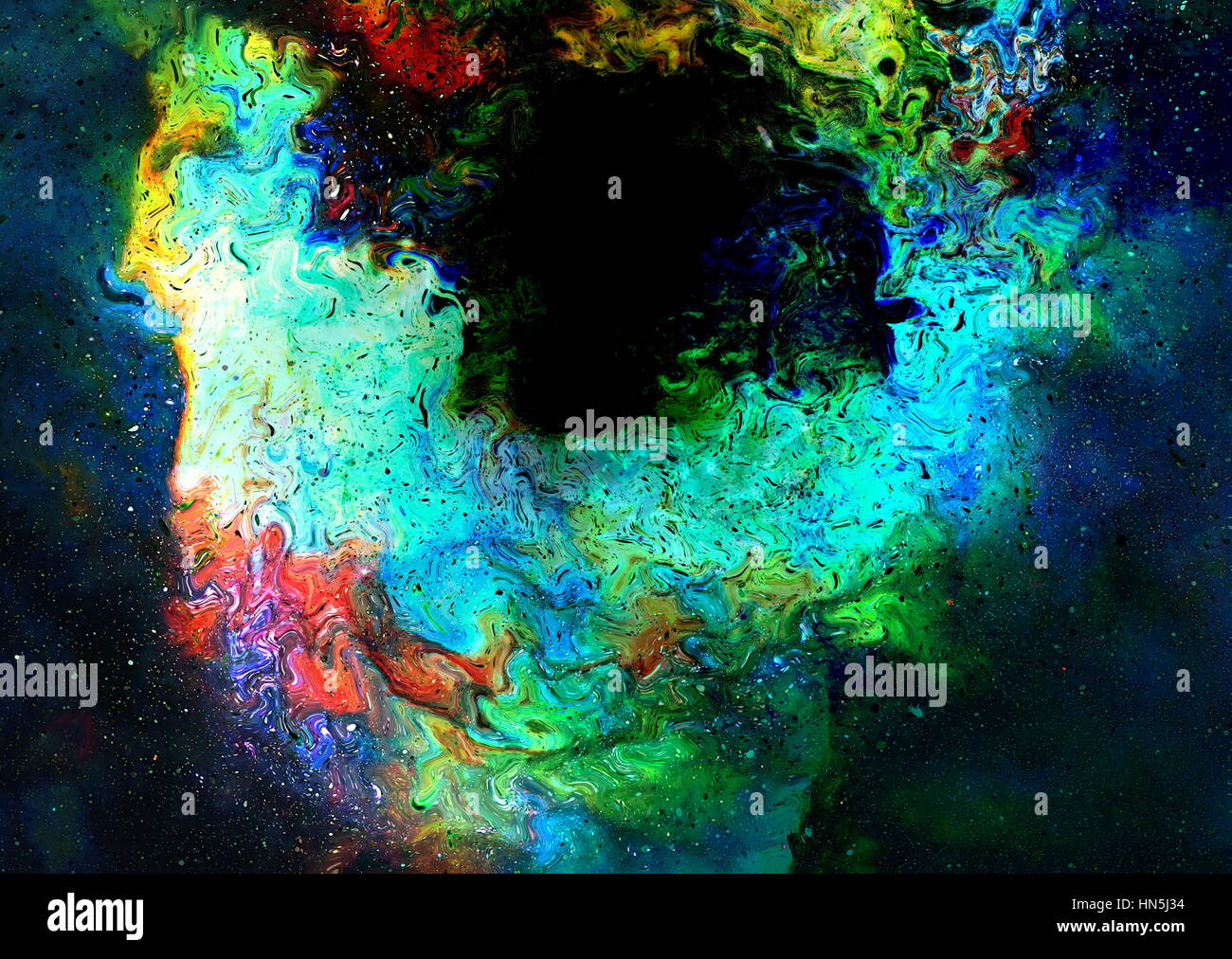 Nebula, Cosmic space and stars, blue cosmic abstract background Stock ...