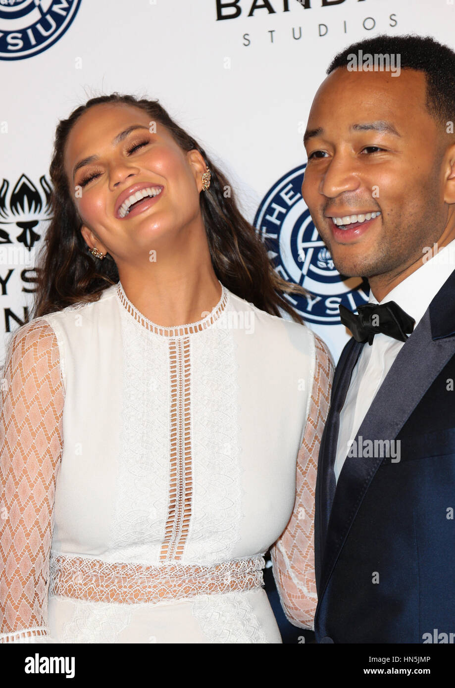 Chrissy Teigen and John Legend attending The Art of Elysium presents ...