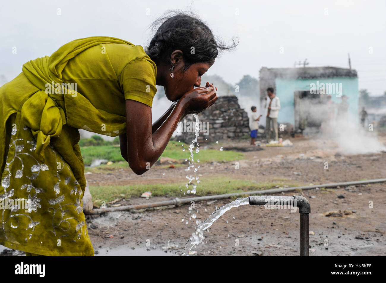 INDIA, state Jharkhand, Jharia Dhanbad , parts of Jharia are located ...