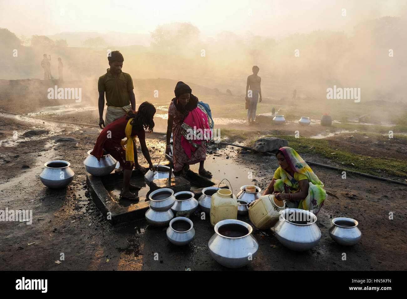 INDIA, state Jharkhand, Jharia Dhanbad , parts of Jharia are located ...