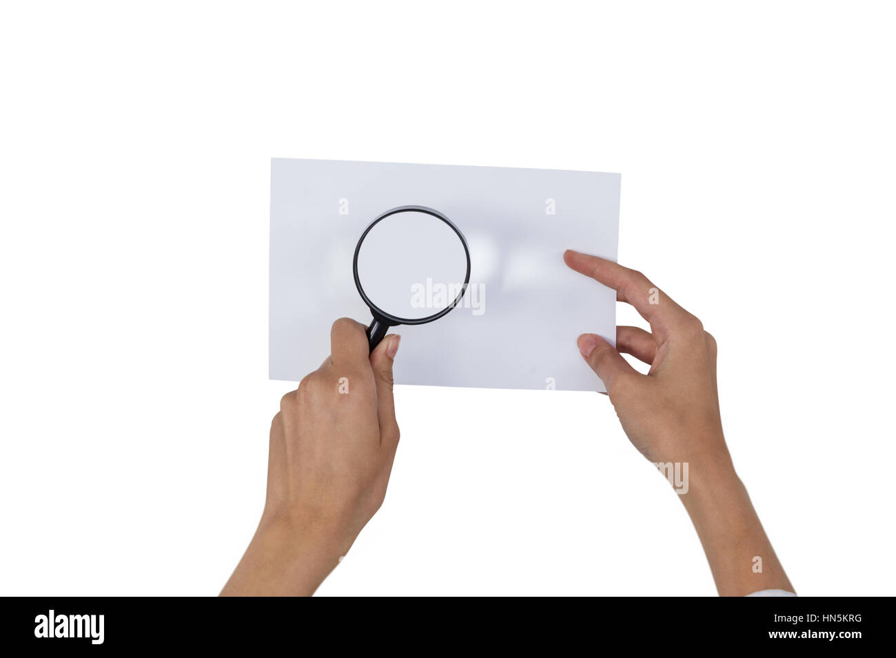 Magnifying glass blank paper hi-res stock photography and images - Alamy