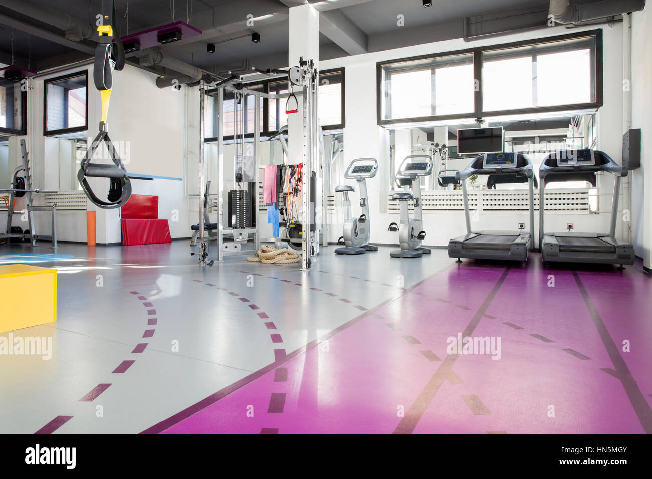 Interior of gym Stock Photo - Alamy