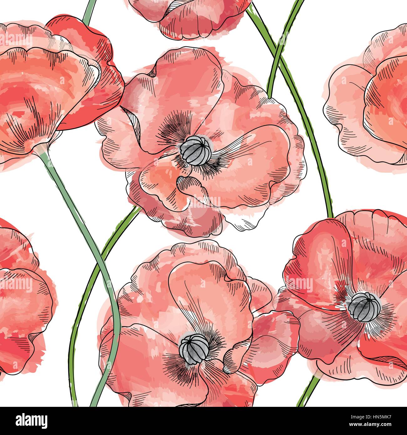 Floral seamless pattern. Flower background. Floral tile ornamental ...