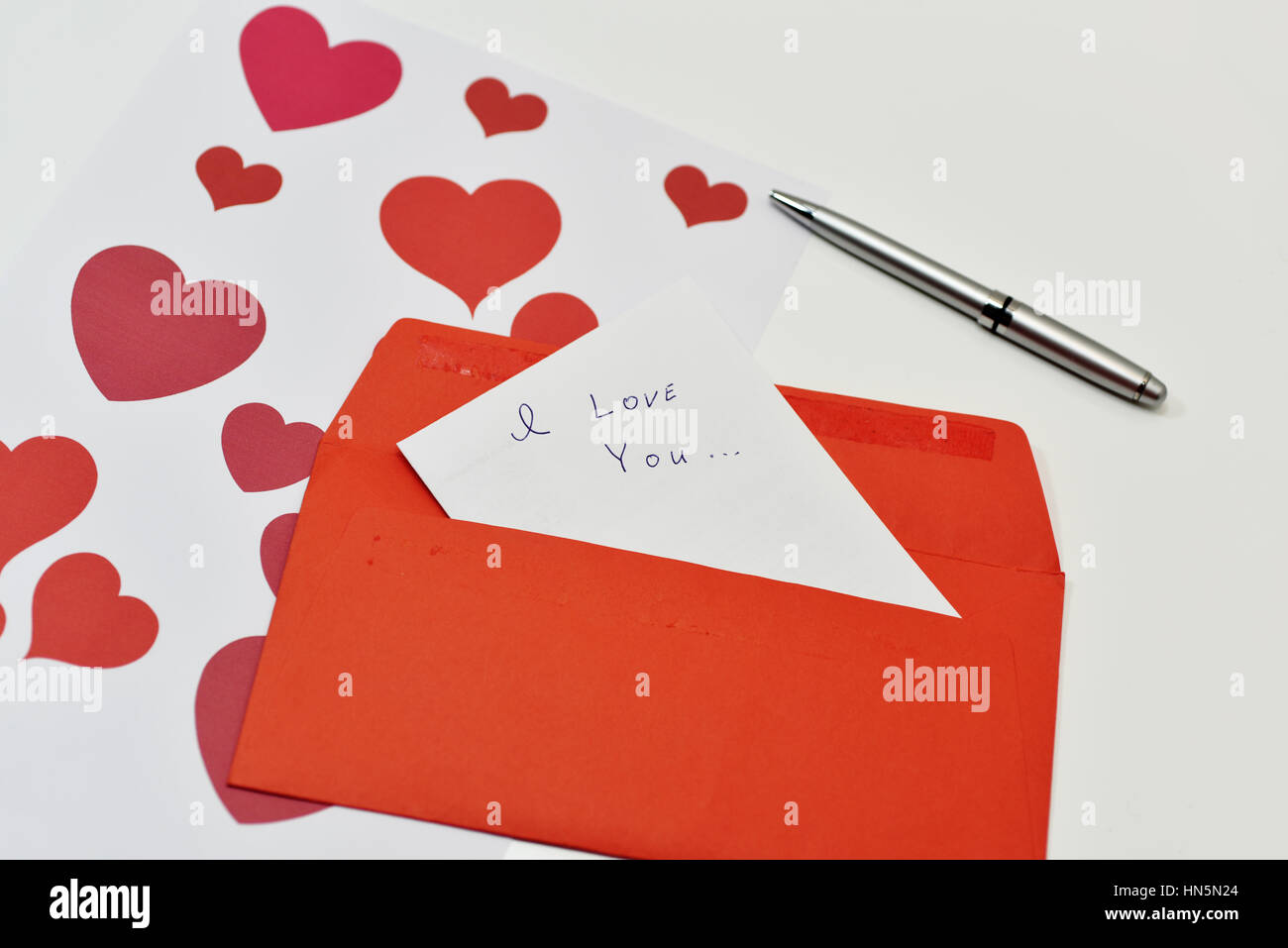 Valentine Day letter Stock Photo - Alamy
