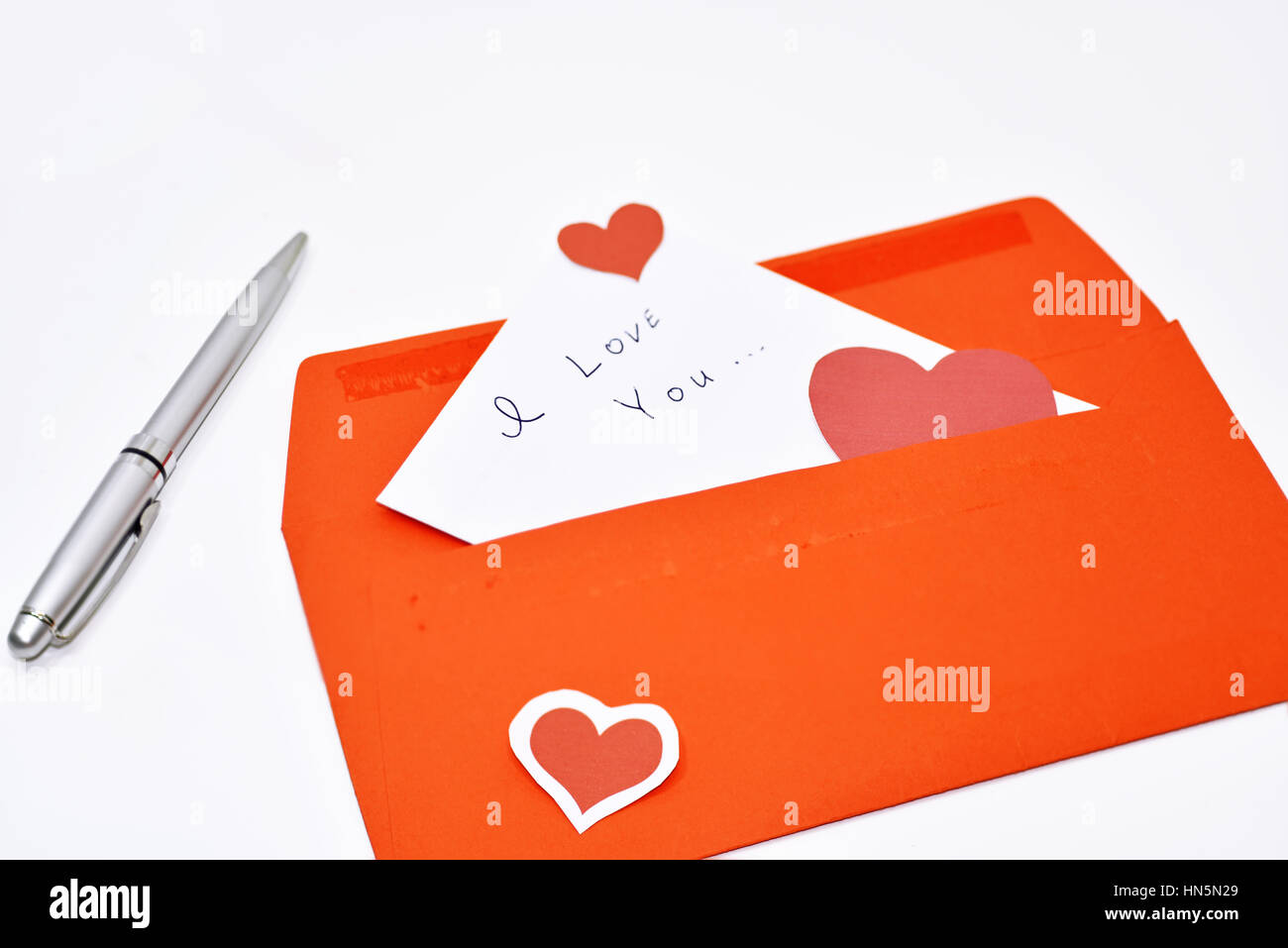 Valentine Day letter Stock Photo - Alamy