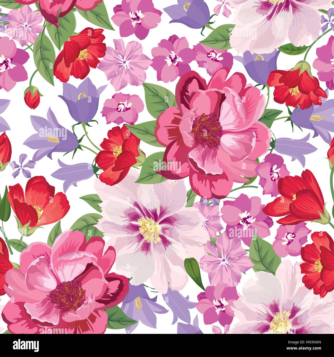 Floral seamless pattern. Flower background. Floral tile spring texture ...