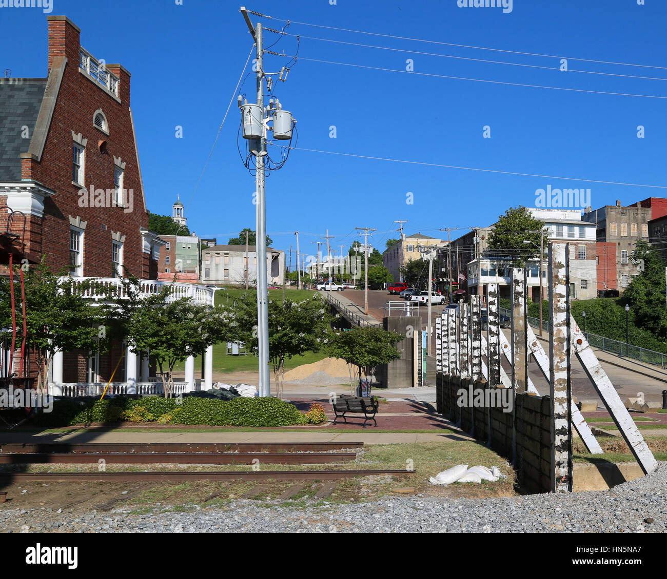 RR tracks by the Old Depot Museum in Vicksburg, MS Stock Photo - Alamy