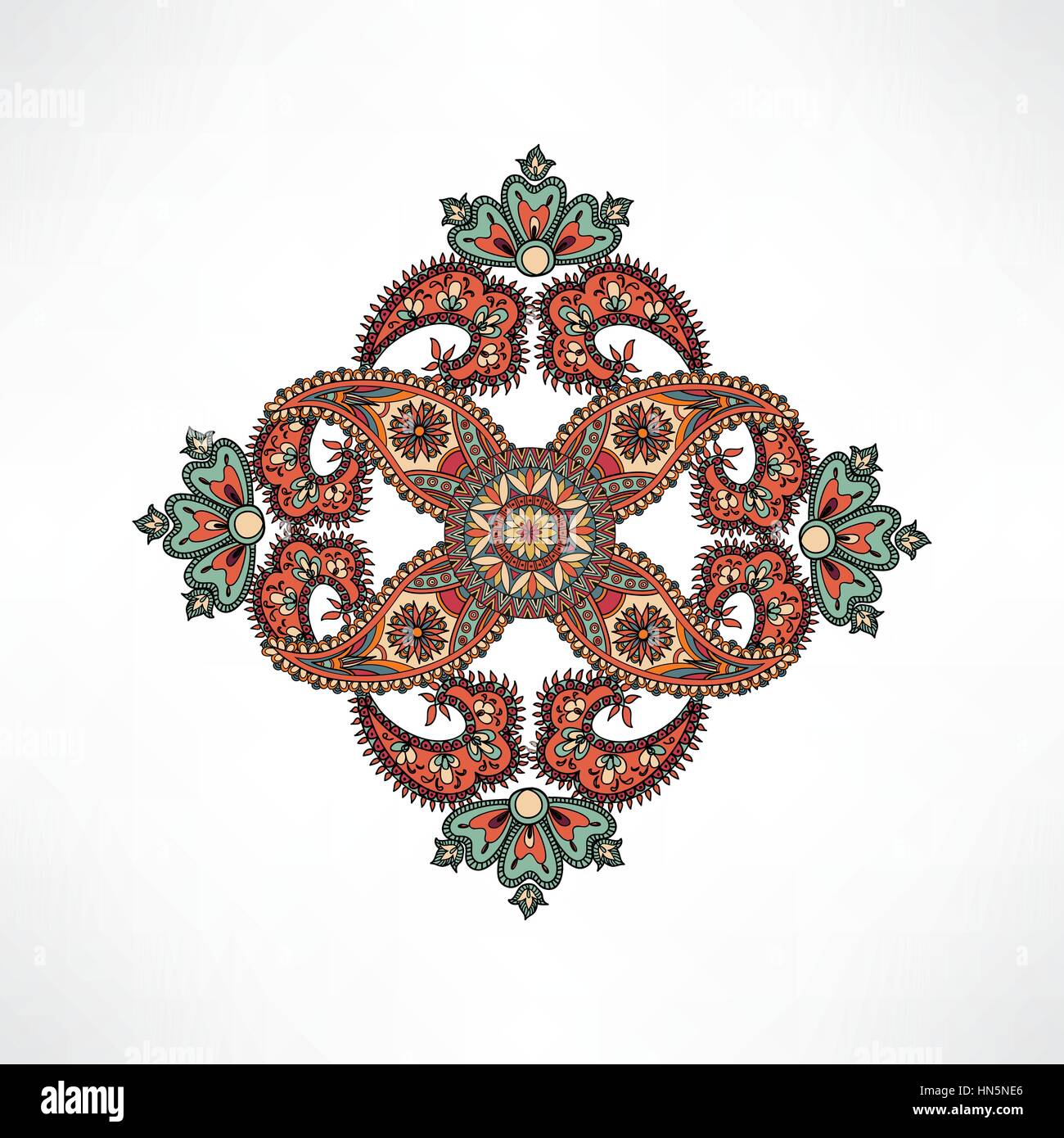 Tracery of mandalas for textile. Arabic ornament background Oriental mandala ethnic amulet ...