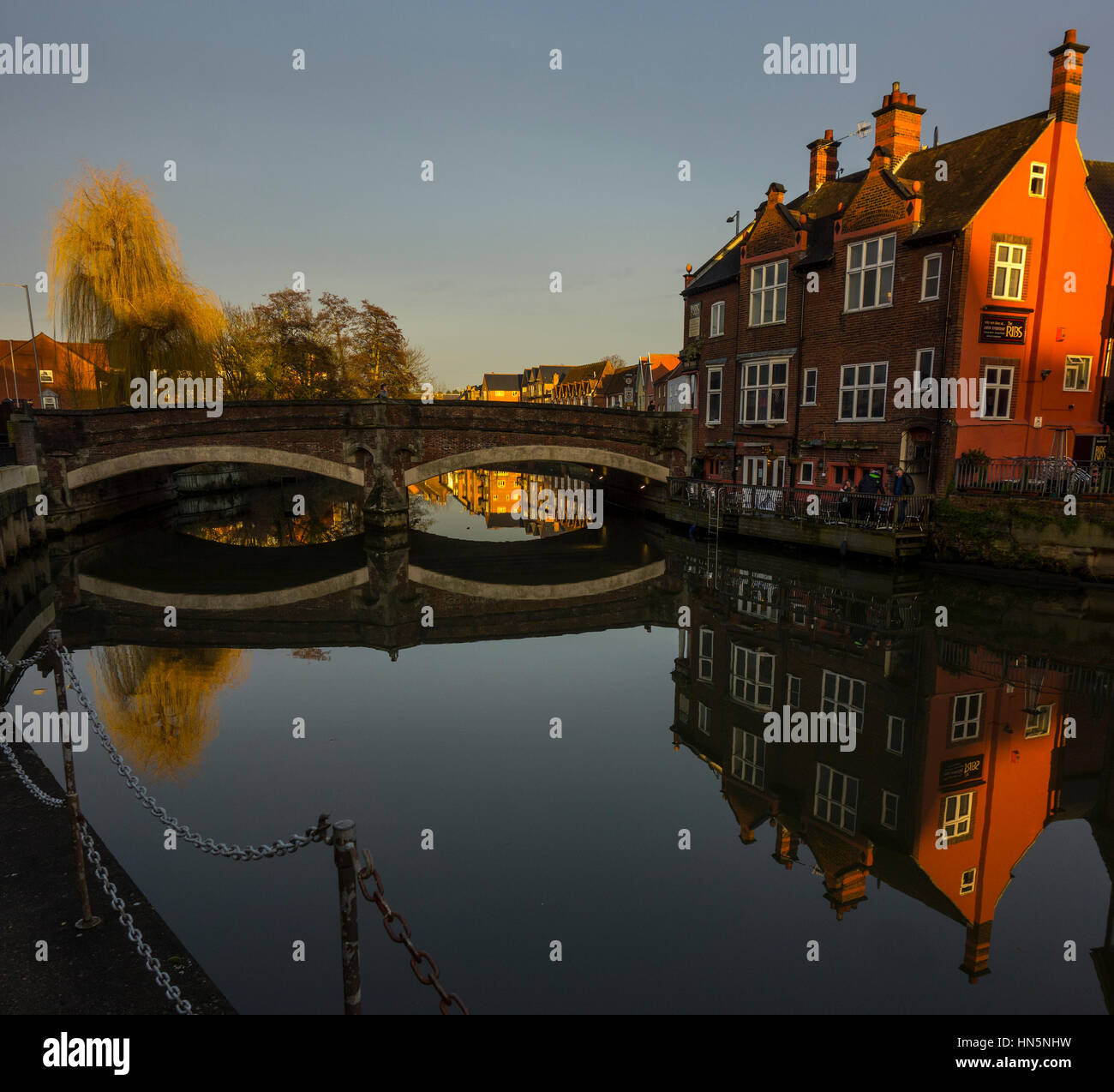 River wensum norwich Stock Photo - Alamy