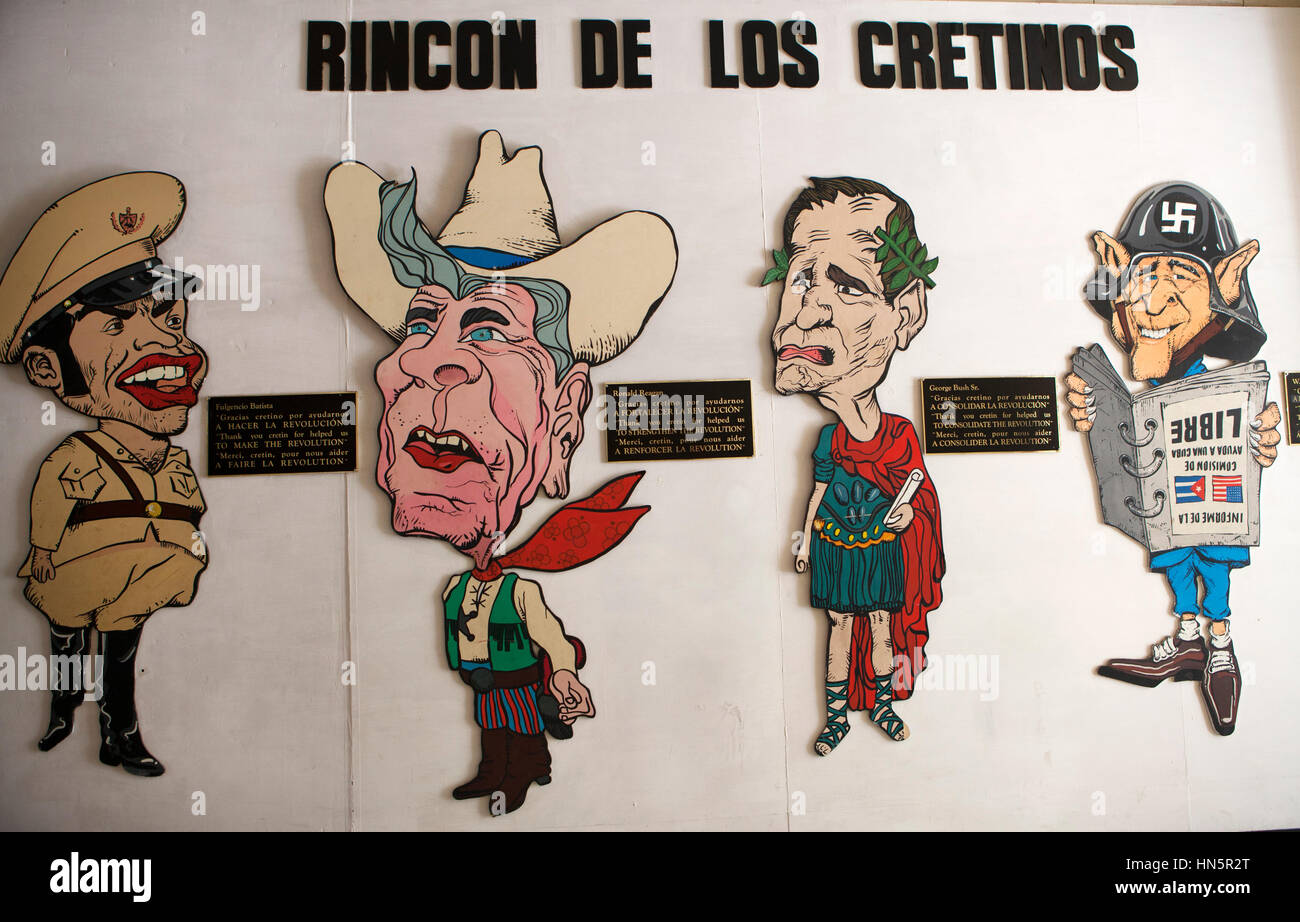 "Corner of the Cretins" is a satire of former Cuban dictator Fulgencio ...