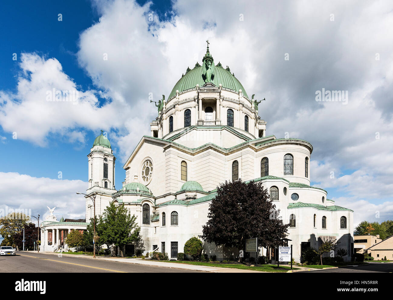 Our Lady of Victory Basilica exterior, Lackawanna, New York, USA Stock ...