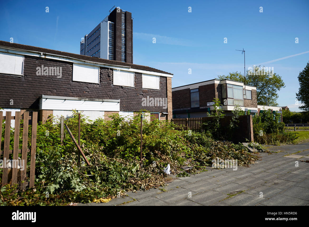 Old housing stock run down boarded up windows and empty in the East ...