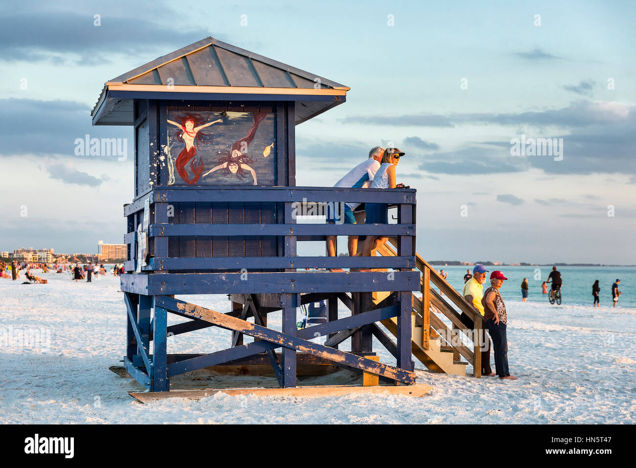 Tourists enjoy sunset view at Siesta Key Beach, Florida, USA Stock ... Tourists enjoy sunset view at Siesta Key Beach, Florida, USA Stock ...