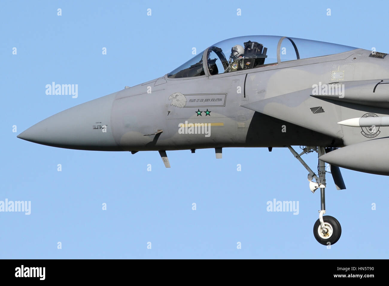 The nose of F-15C 84-0027 from the 493rd Fighter Squadron at RAF ...