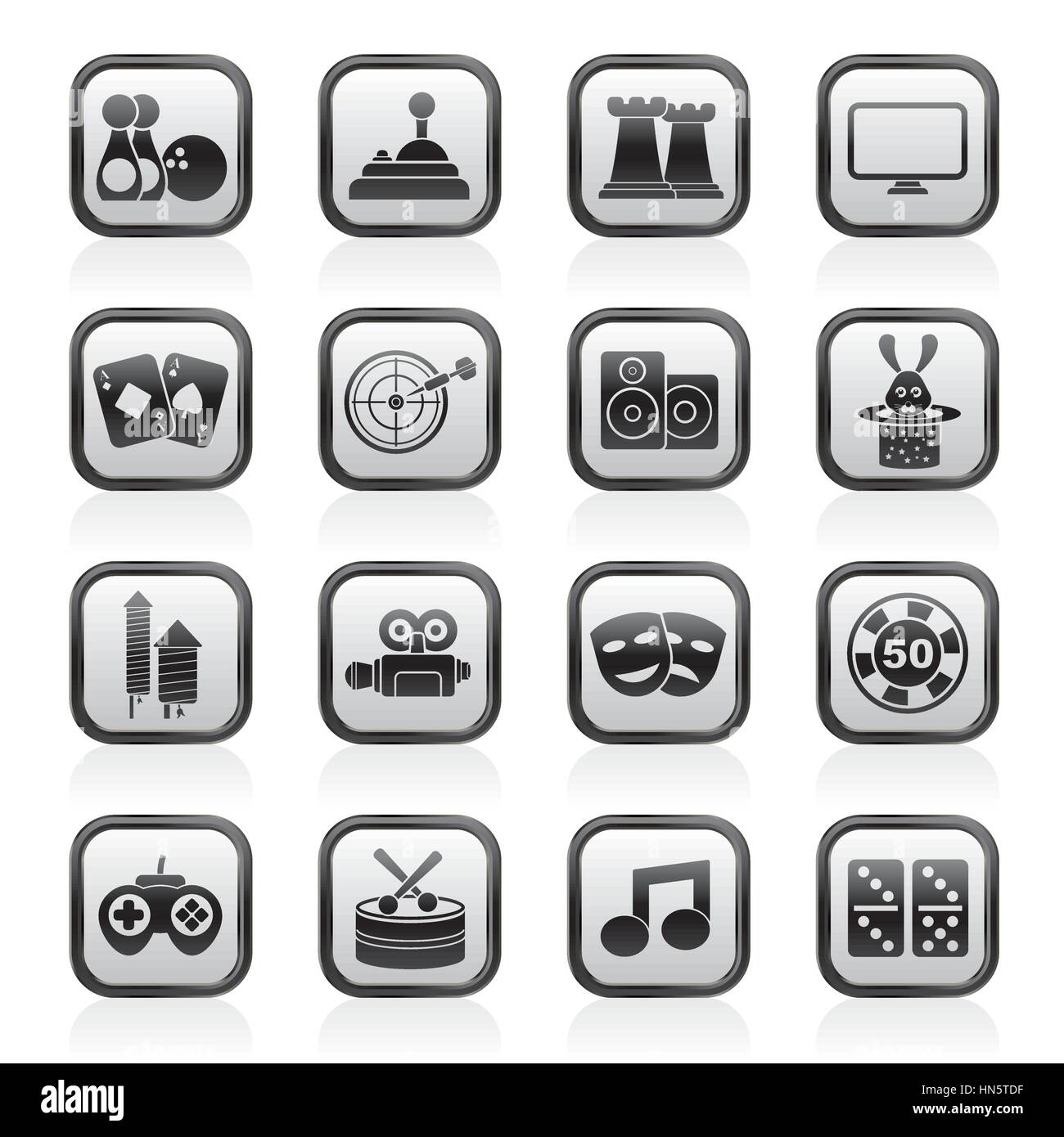 entertainment objects icons Stock Vector Image & Art - Alamy