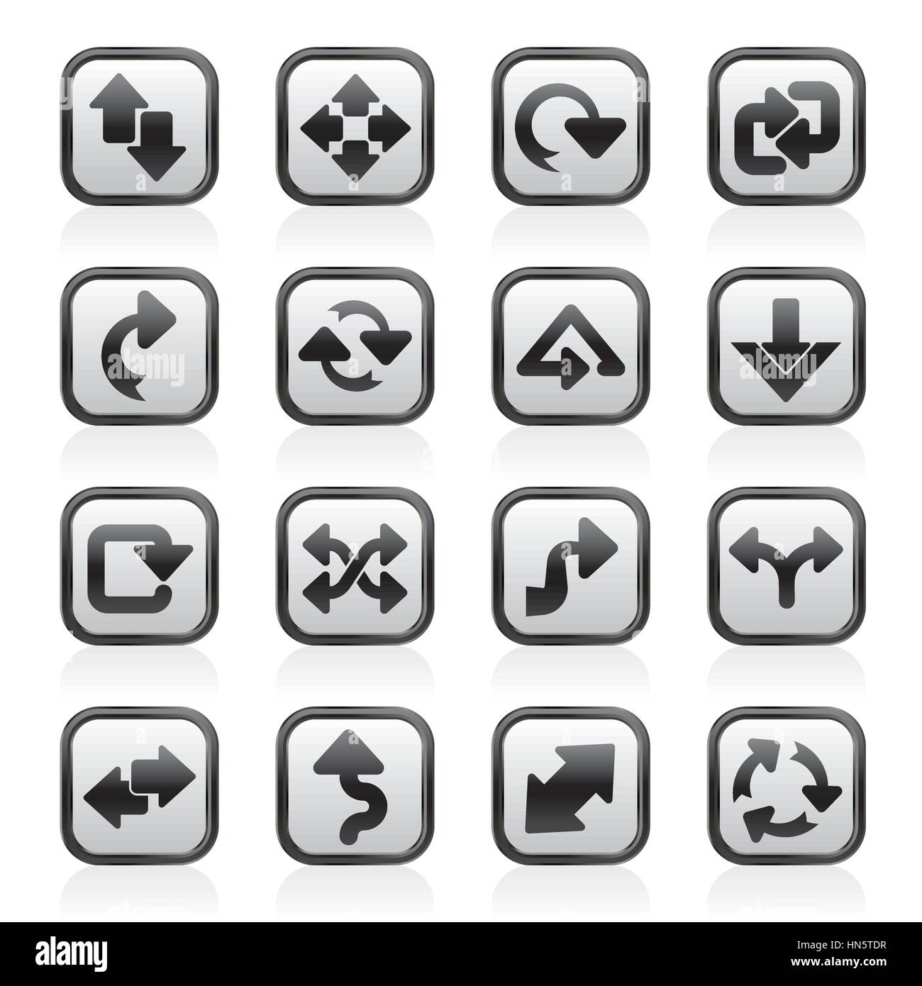 Set straight arrows different Cut Out Stock Images & Pictures - Alamy