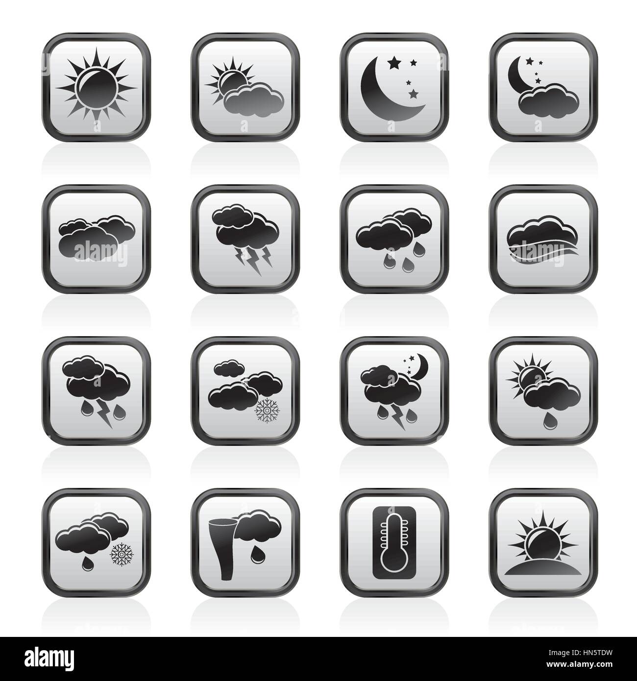 Weather Forecast Symbols Cut Out Stock Images & Pictures - Alamy