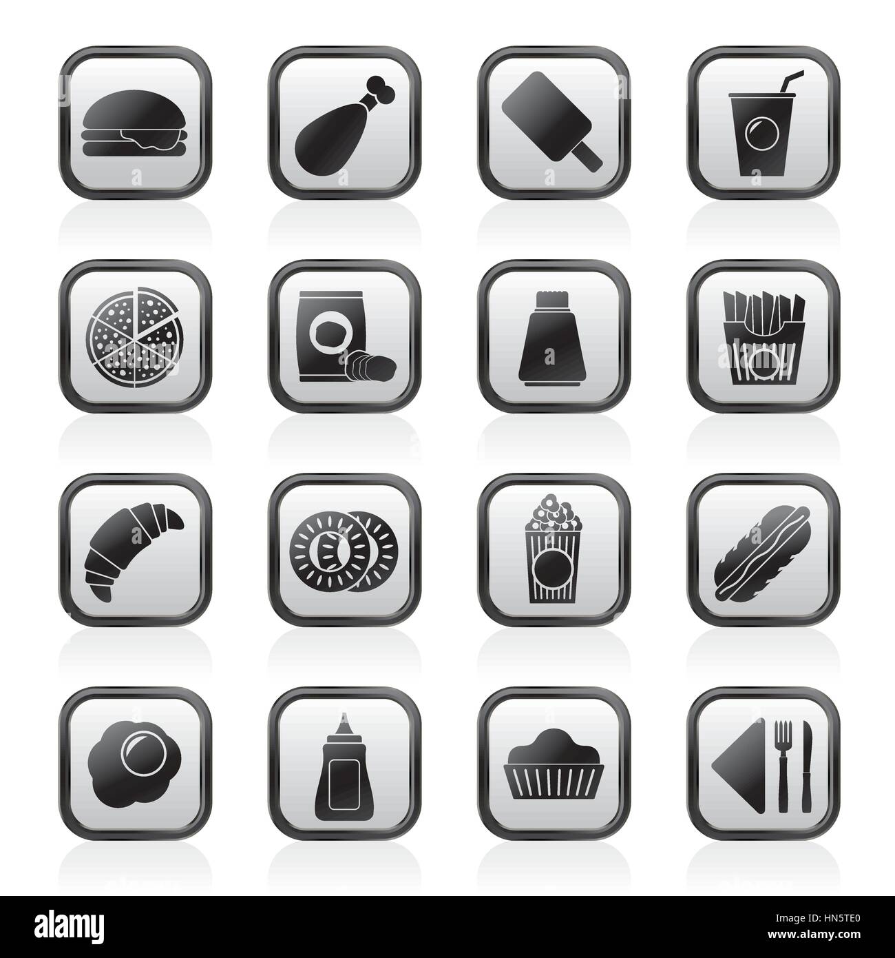 fast food and drink icons Stock Vector Image & Art - Alamy