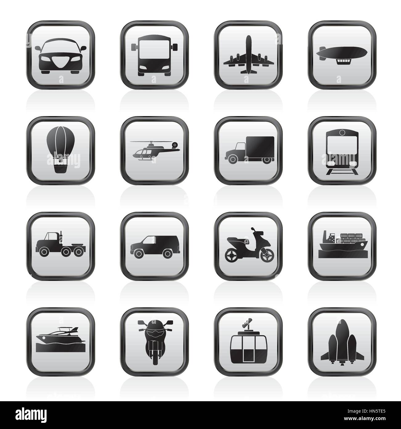 Transportation and travel icons Stock Vector Image & Art - Alamy