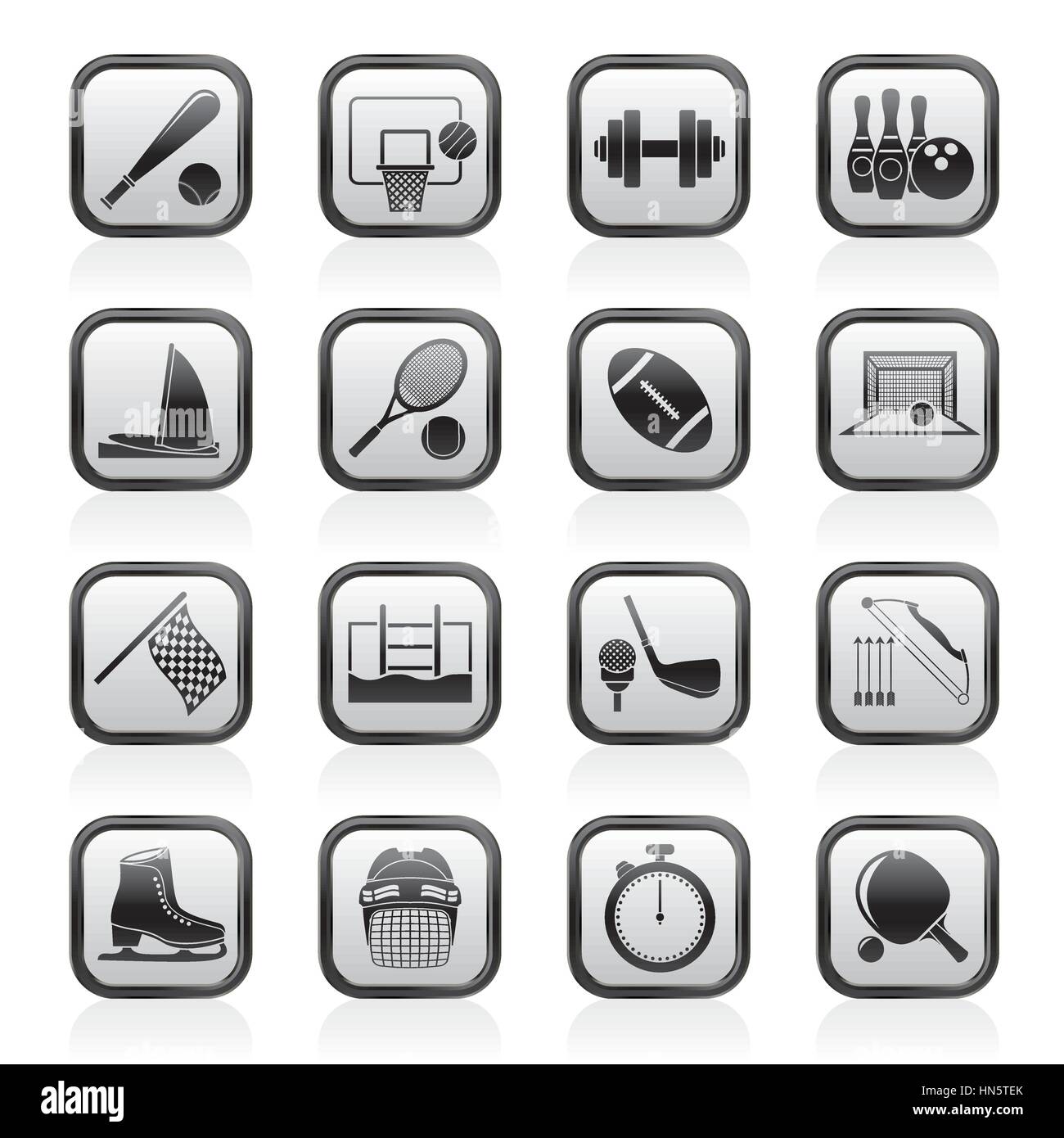 Sport objects icons Stock Vector Image & Art - Alamy