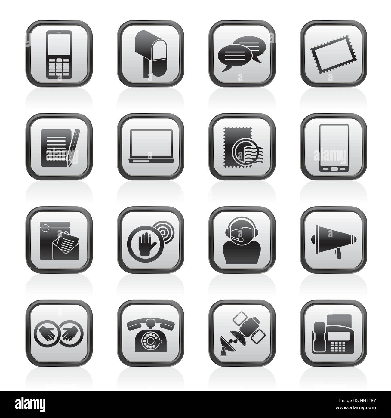 Contact and communication icons Stock Vector Image & Art - Alamy