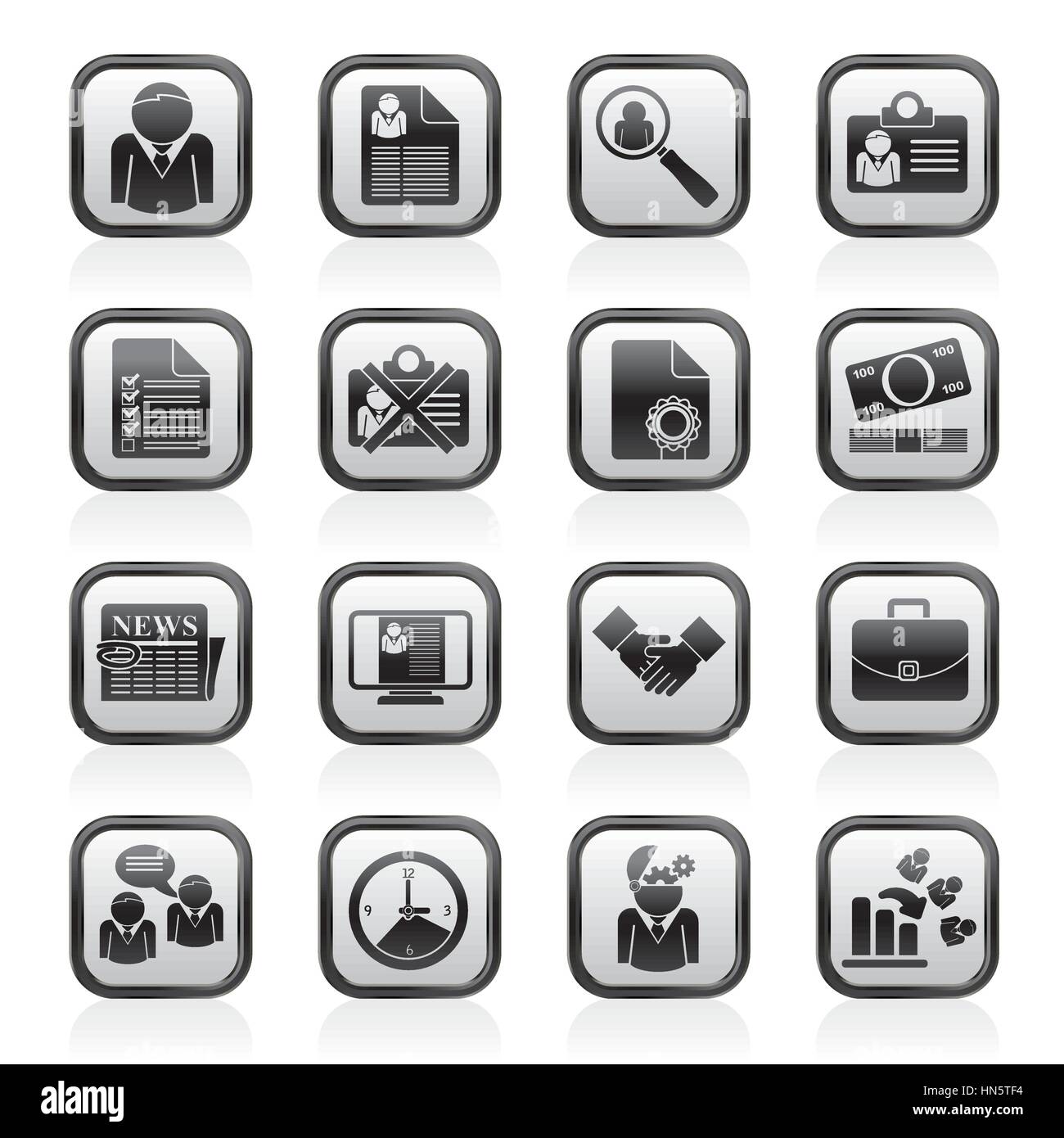 Employment and jobs icons Stock Vector Image & Art - Alamy