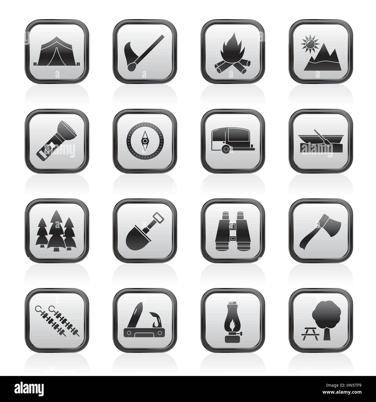 Camping tent bench icon Stock Vector Images - Alamy