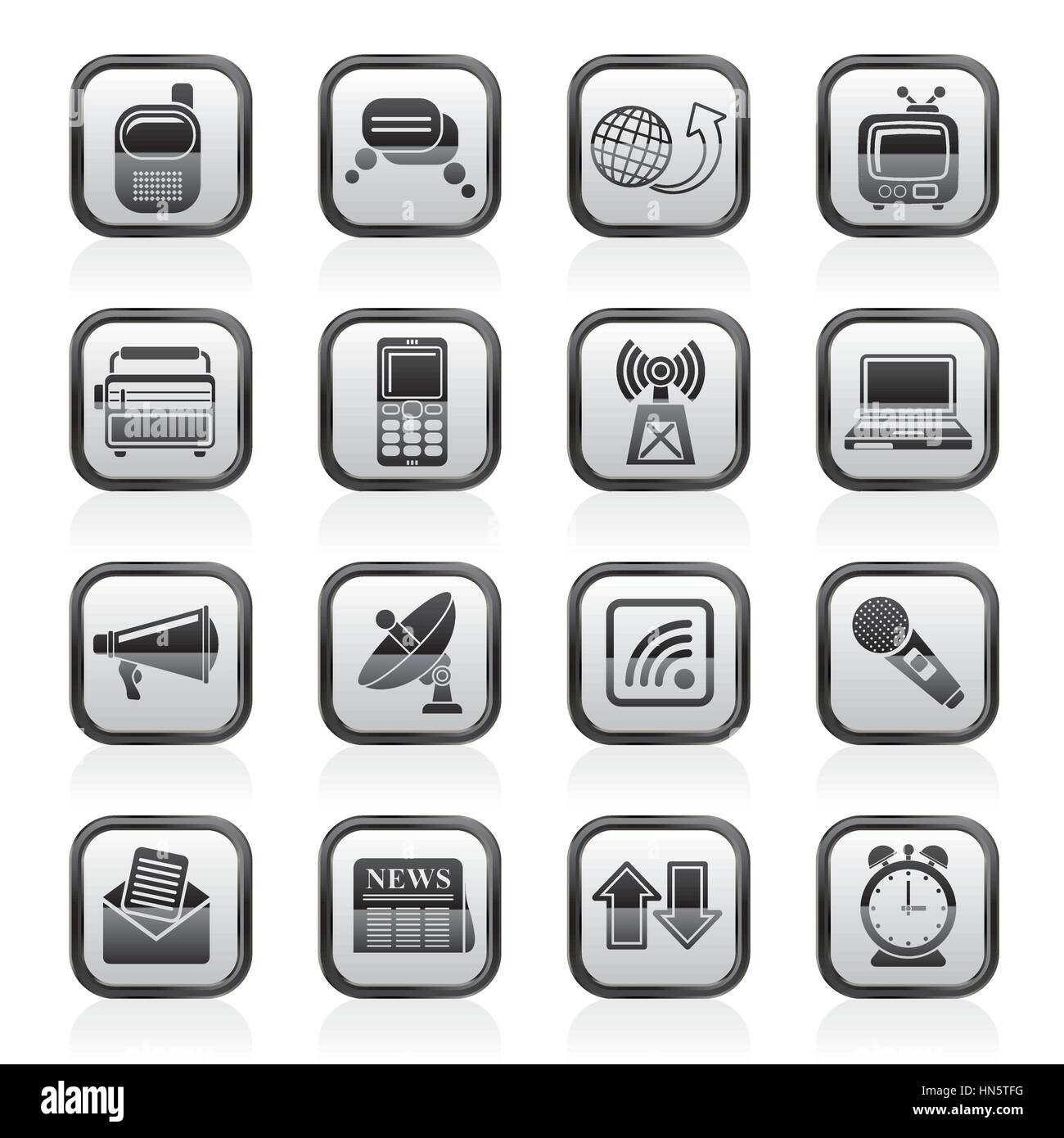 Communication and connection icons Stock Vector Image & Art - Alamy